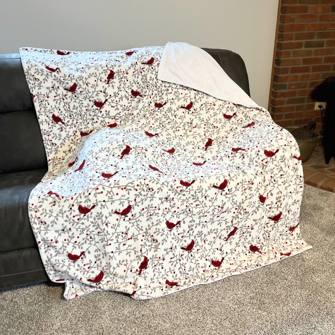Cardinal Blanket for Couple,bereavement Gift Bird Blanket Winter Couch ...