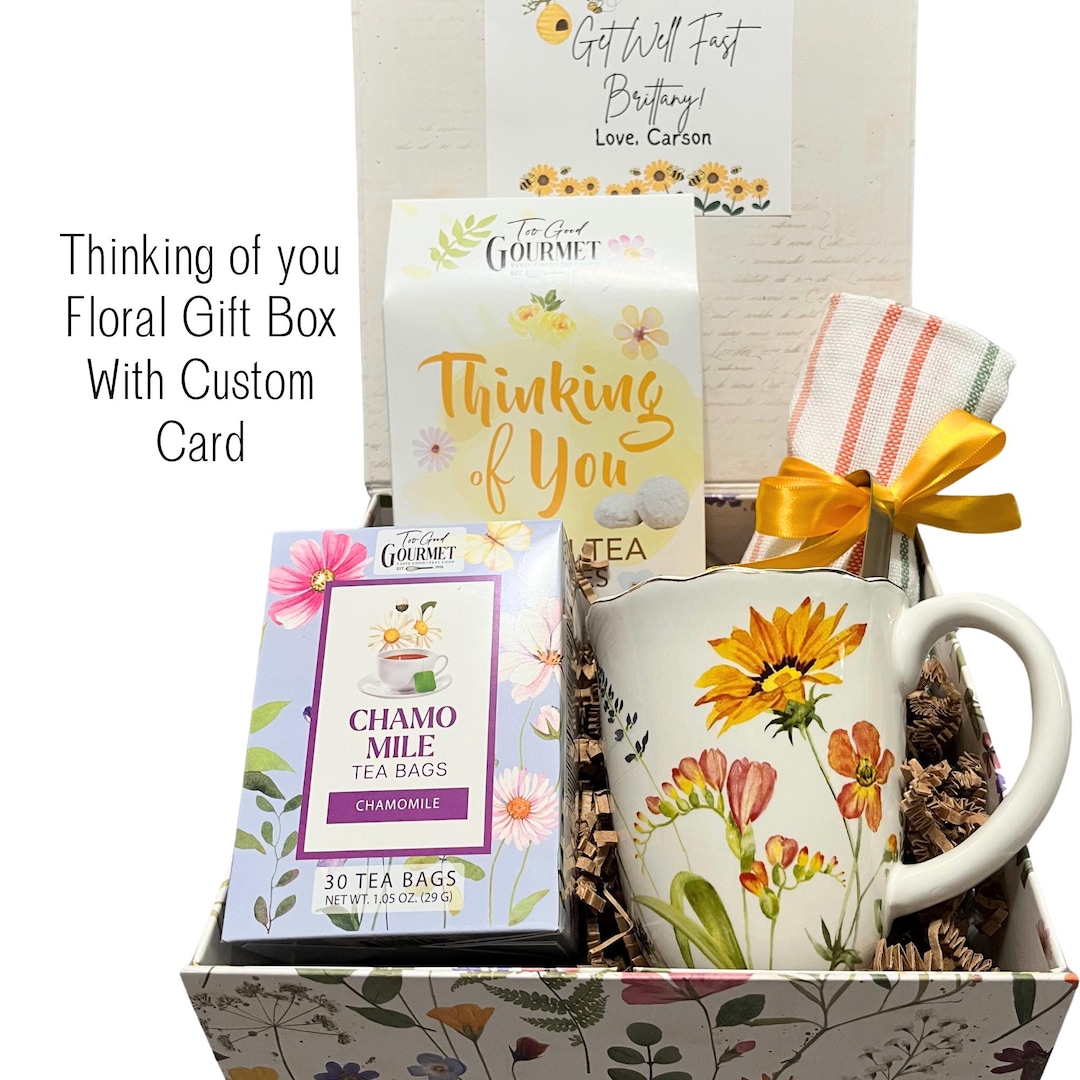 Thinking of You Gift Box Cookies Tea Mug Gift for Mom Grandma Gift ...