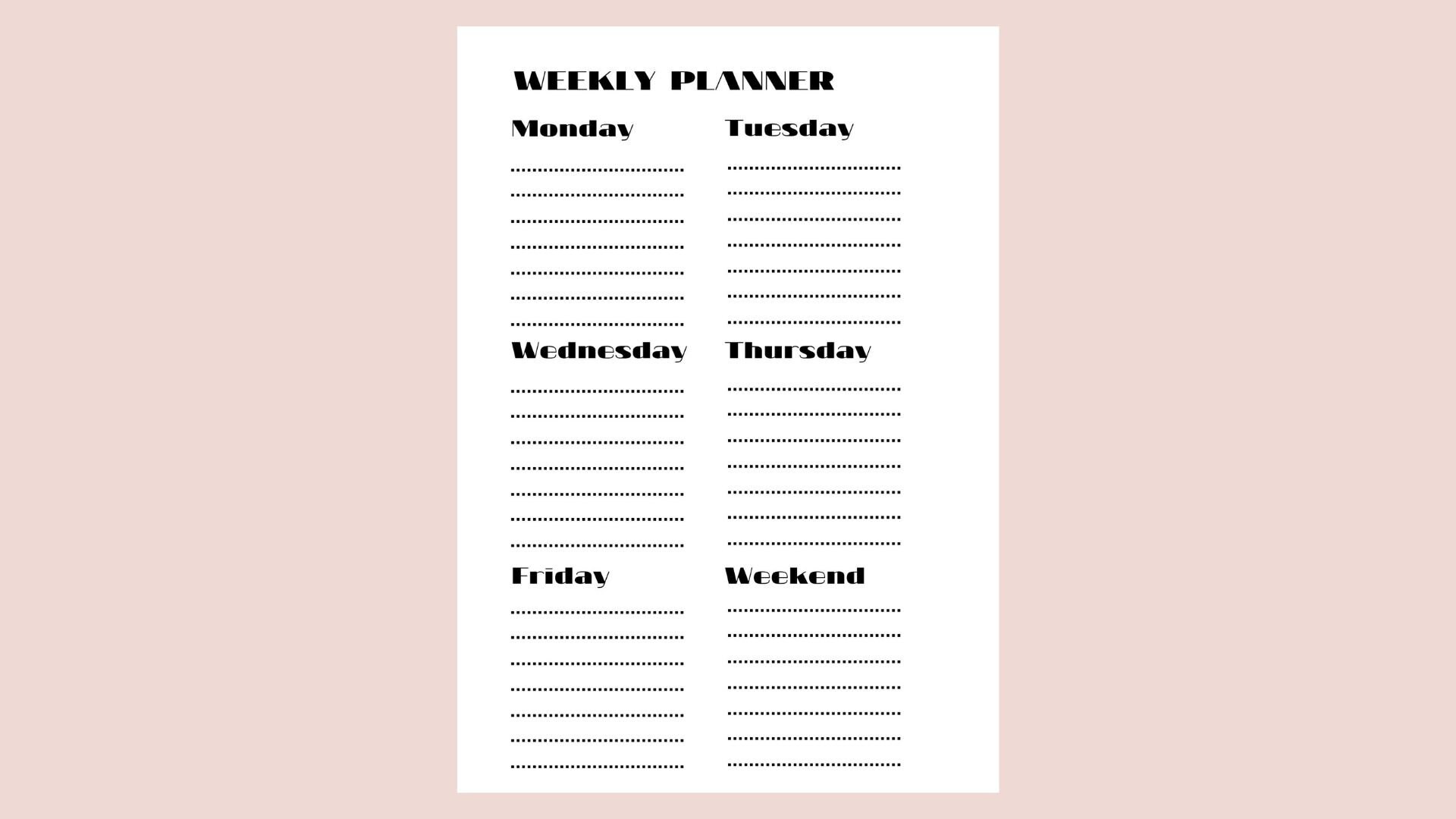 Printable Planner Cards Memo Cards, Weekly Planner - Etsy