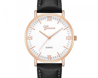 Black Classic Watch / Simple Black Watch/ Black White Classic Watch ...