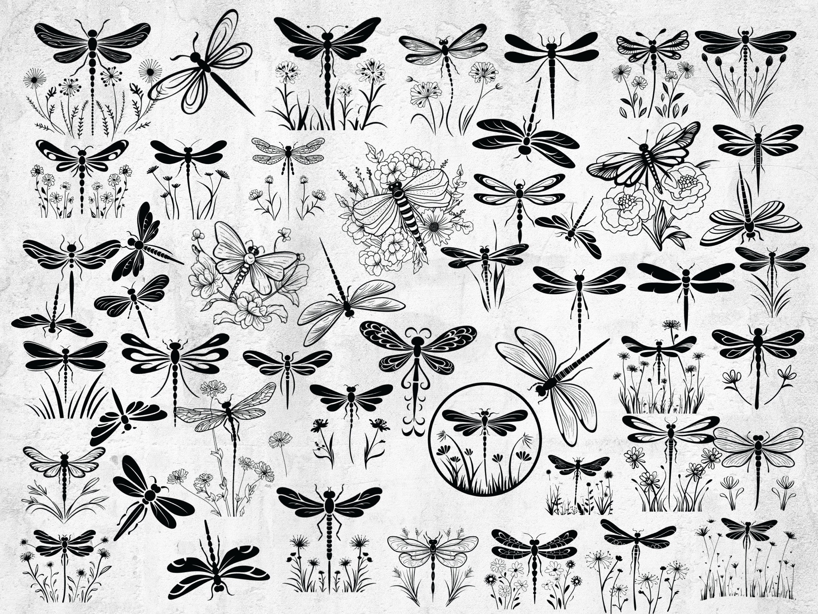 Dragonfly SVG Bundle, Dragonfly Svg, Dragonfly Clipart, Dragonfly ...