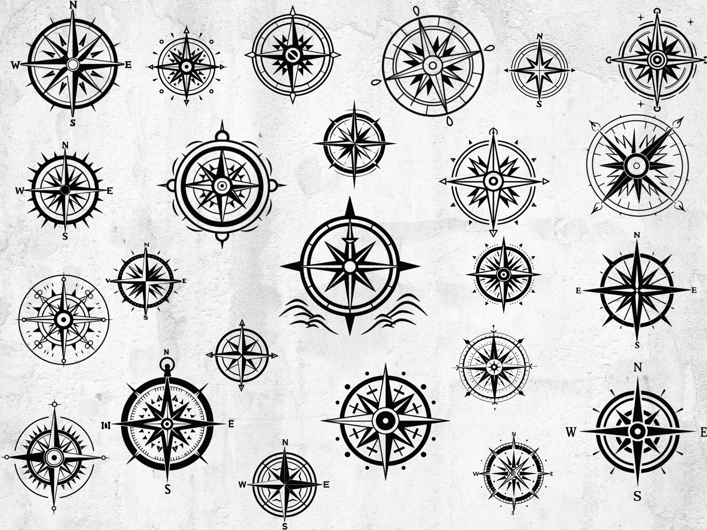 Compass SVG Bundle, Compass Svg, Compass Clipart, Nautical Compass ...