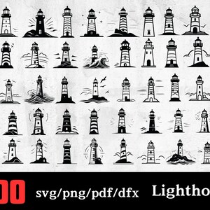 Lighthouse SVG Bundle, Lighthouse Svg, Lighthouse Clipart, Lighthouse ...