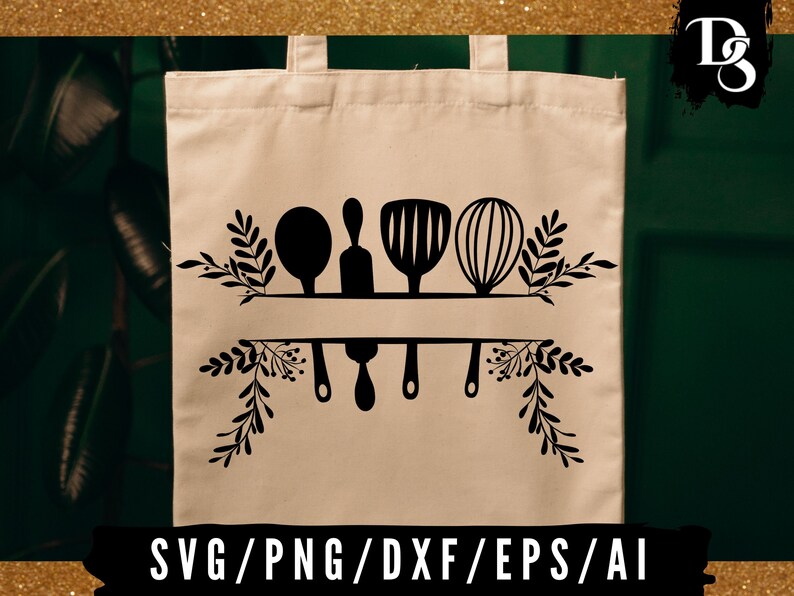 Kitchen Split Frame SVG, Kitchen Monogram Svg, Kitchen Split With ...