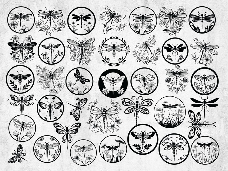 Dragonfly SVG Bundle, Dragonfly Svg, Dragonfly Clipart, Dragonfly ...