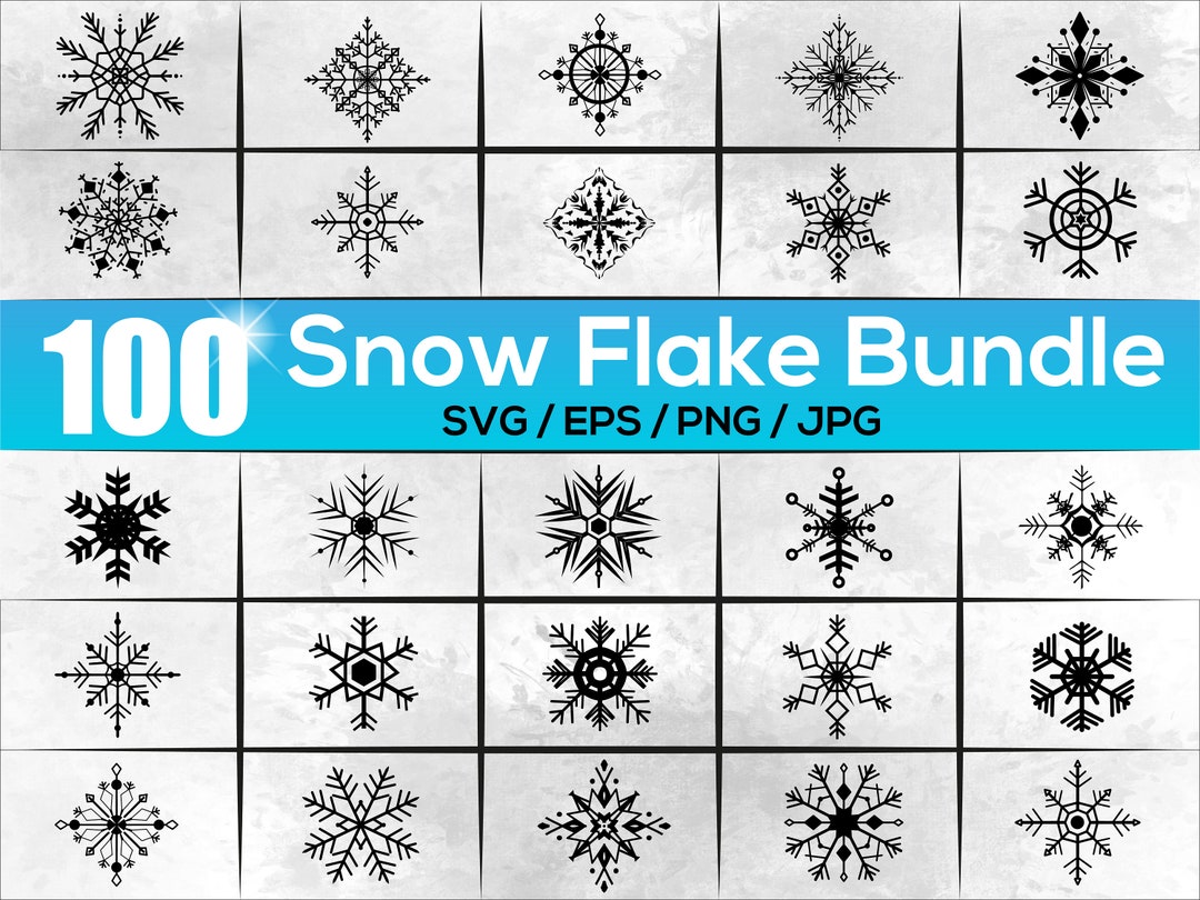 Snowflake SVG Bundle, Winter Flake Svg, Christmas Snowflake Svg, Decor ...
