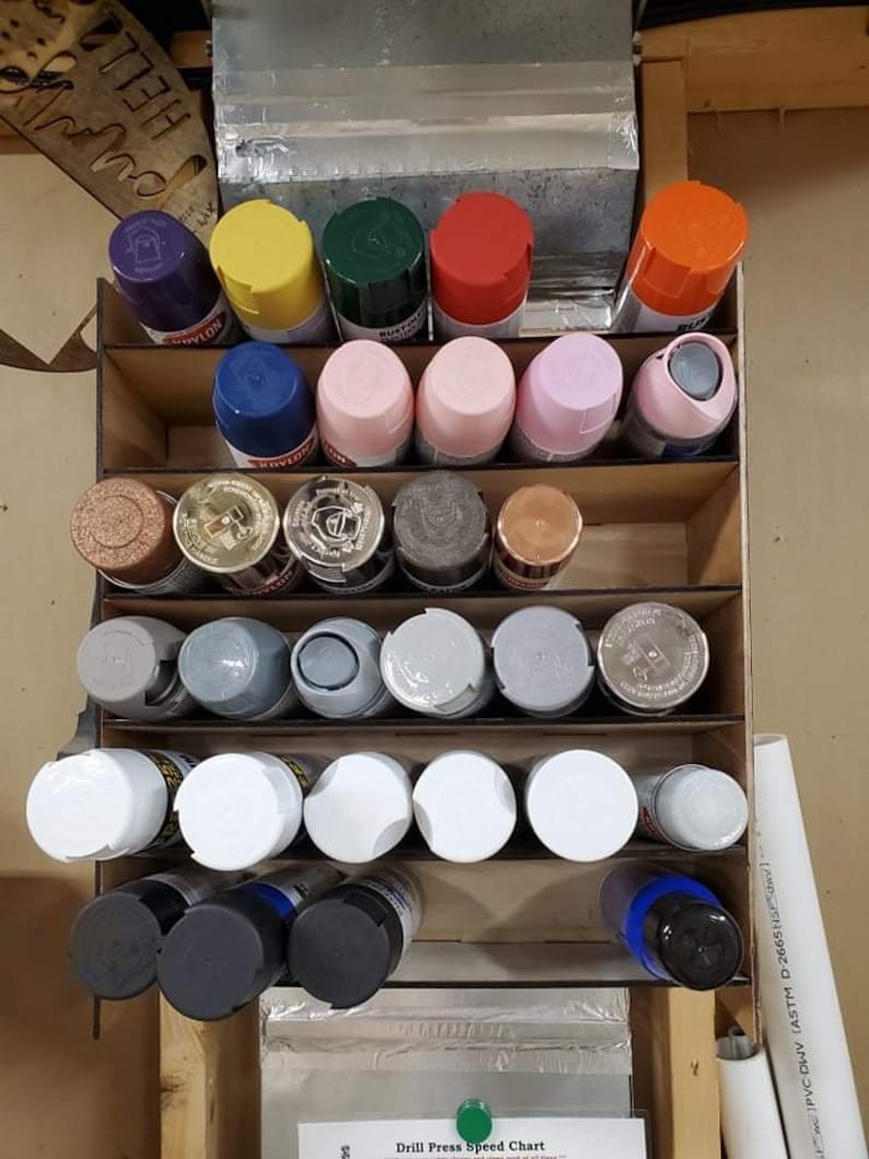 Spray Paint Can Rack *SVG FILE ONLY* Made With 5mm Thick Wood. - Etsy