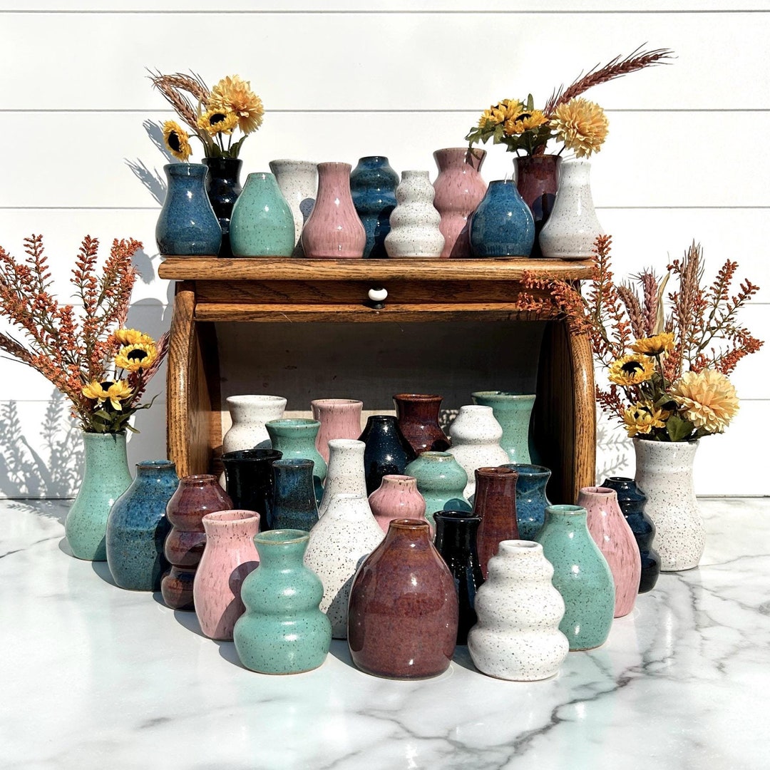 Colorful Speckled Bud Vase | Various Sizes Shapes and Colors | Handmade ...