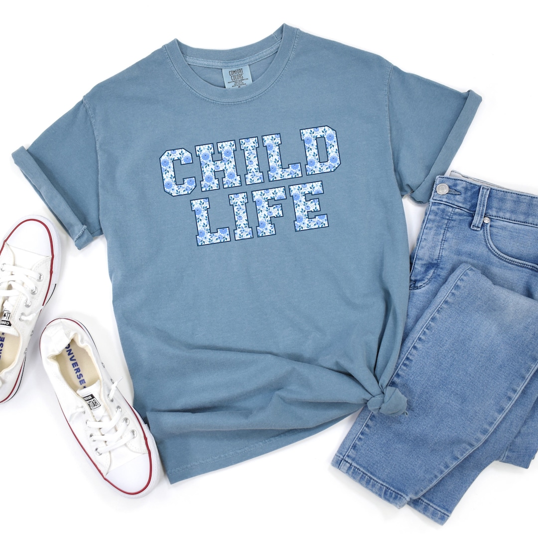 Child Life Blue Floral T-shirt | Child Life Specialist | Child Life ...