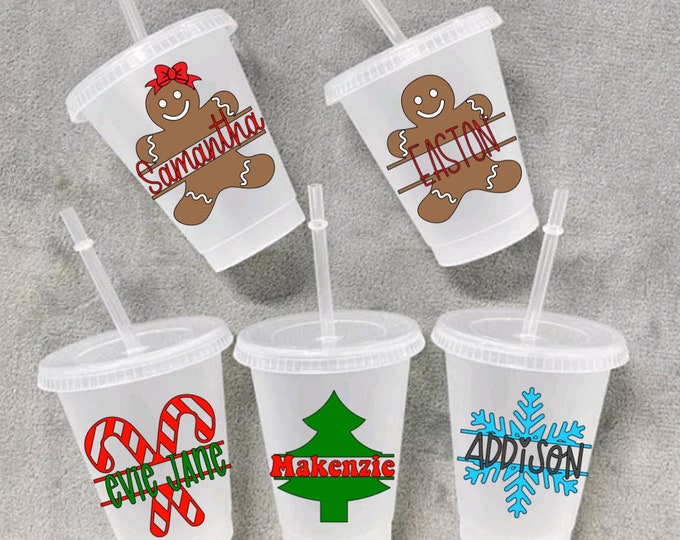 Personalized Kids Christmas Cups Kids Christmas Party Favors - Etsy