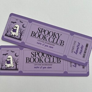 Spooky Book Club Bookmark | Custom Halloween Bookmark | Gifts for Book ...