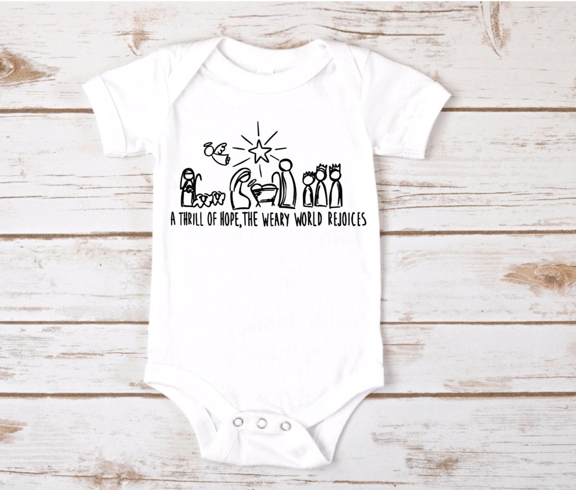 Thrill of Hope Nativity Baby Bodysuit | Cute Christian Christmas and ...