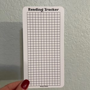 Undated Blank Reading Tracker and Reading List Bookmark | Custom Paper ...
