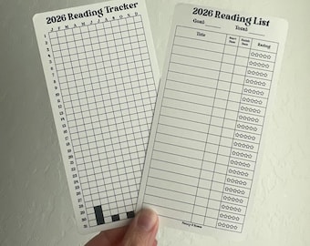 Undated Blank Reading Tracker and Reading List Bookmark | Custom Paper ...