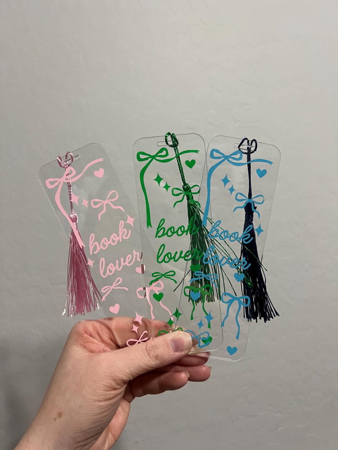 Book Lover Bows Custom Acrylic Bookmark | Custom Acrylic Bookmark ...