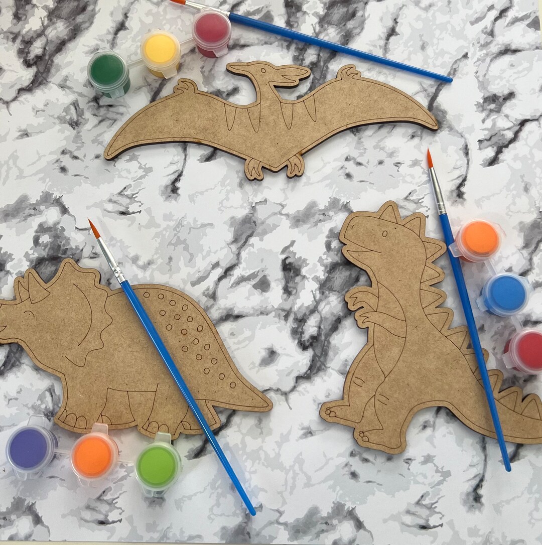 Dinosaurs Paint Kit | Kids DIY Paint Craft Kit | Dinosaur Themed Party ...