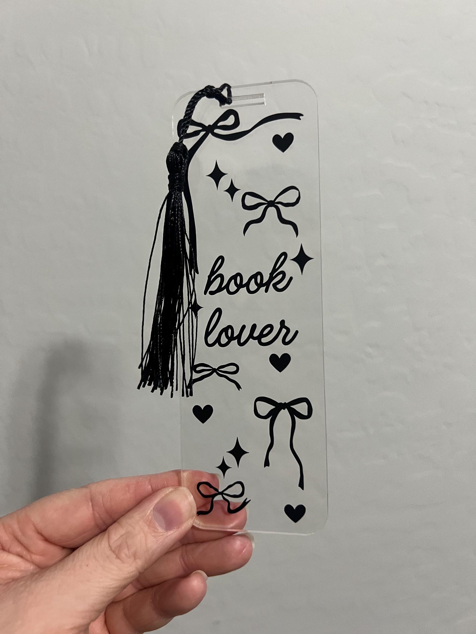 Book Lover Bows Custom Acrylic Bookmark | Custom Acrylic Bookmark ...