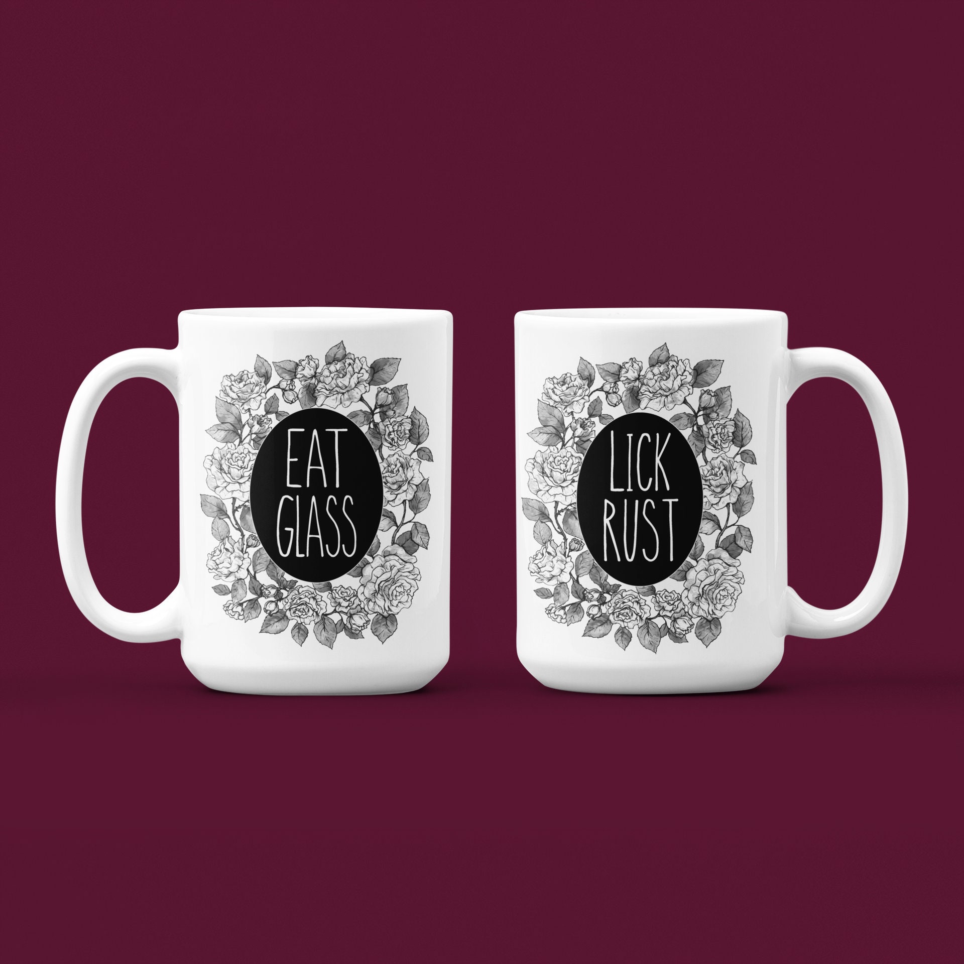 Eat Glass Lick Rust Two Sided Mug 15oz - Etsy