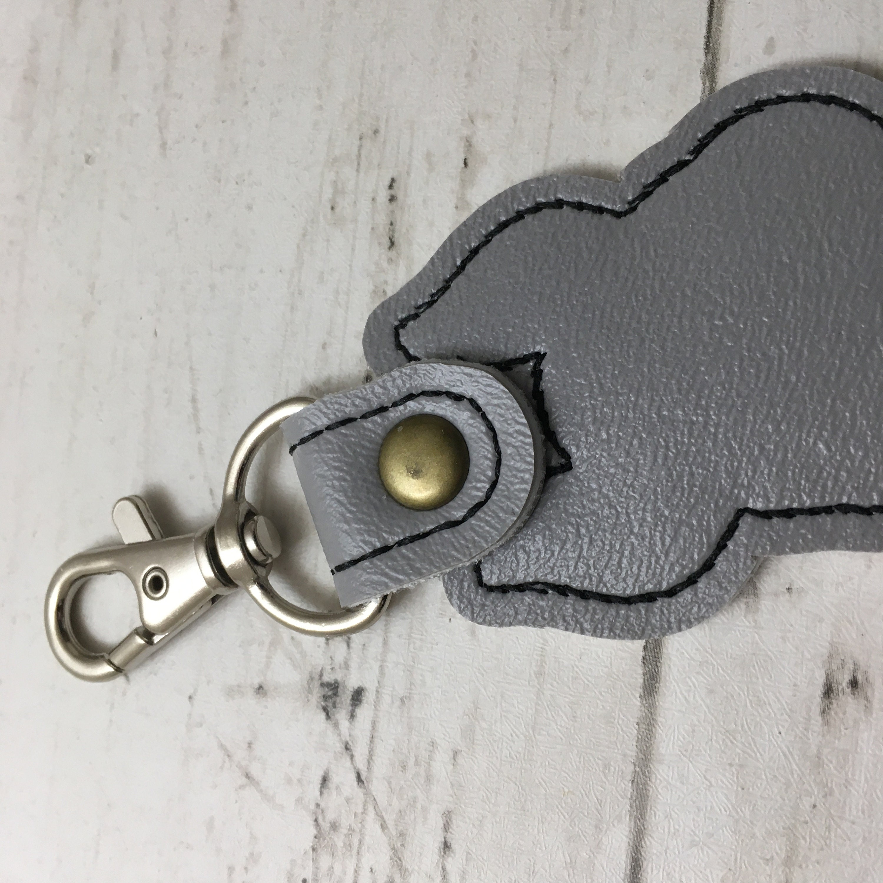 Chibi Donkey Key Fob Key Chain Bag Tag Embroidered Vinyl Handmade Farm ...