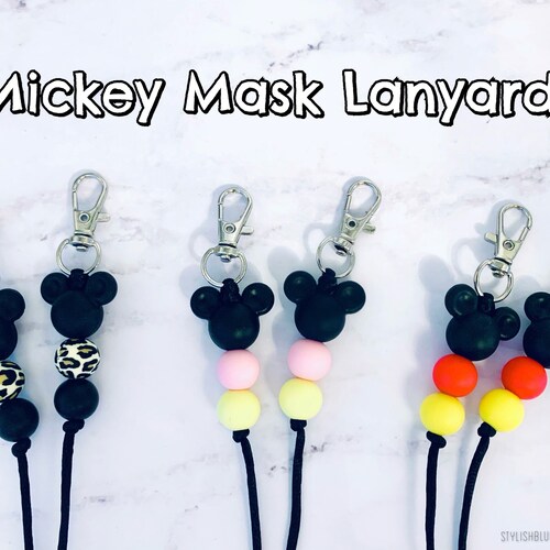 Mickey and Minnie Mouse Mask Lanyards Mask Chains Disney | Etsy