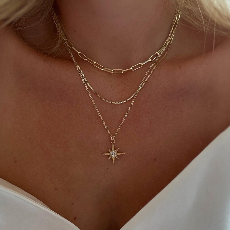 Layered Necklace Set - Etsy