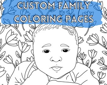 Custom Family Coloring Sheets - Etsy