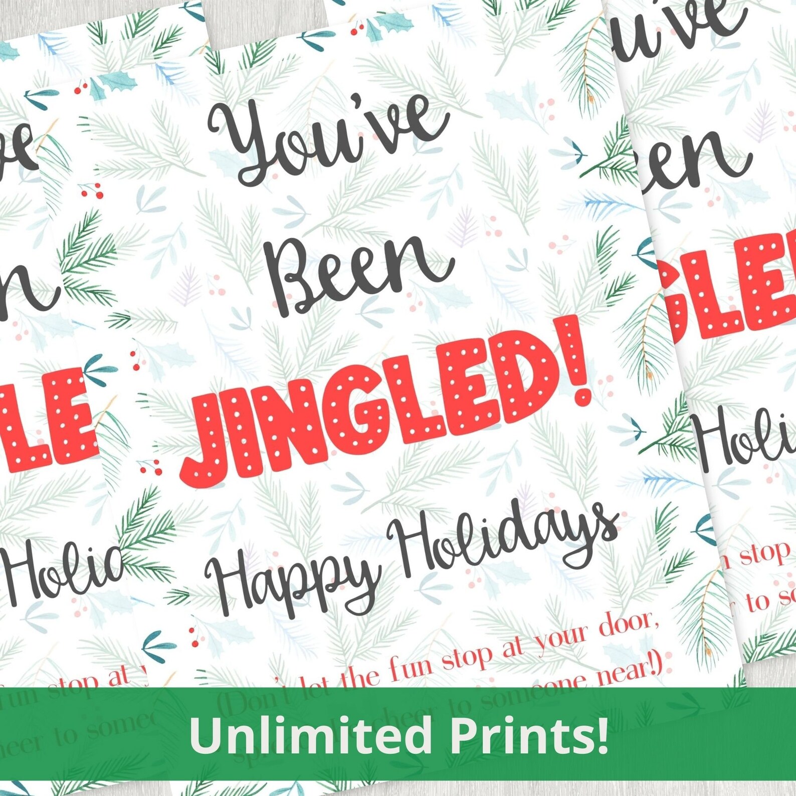 You've Been Jingled Holiday Christmas Printable Sign | Etsy