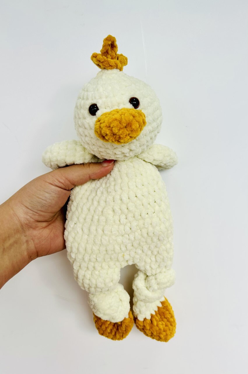 Luckie the Duckie Crochet Lovey Pattern Amigurumi Duck Baby Comforter ...