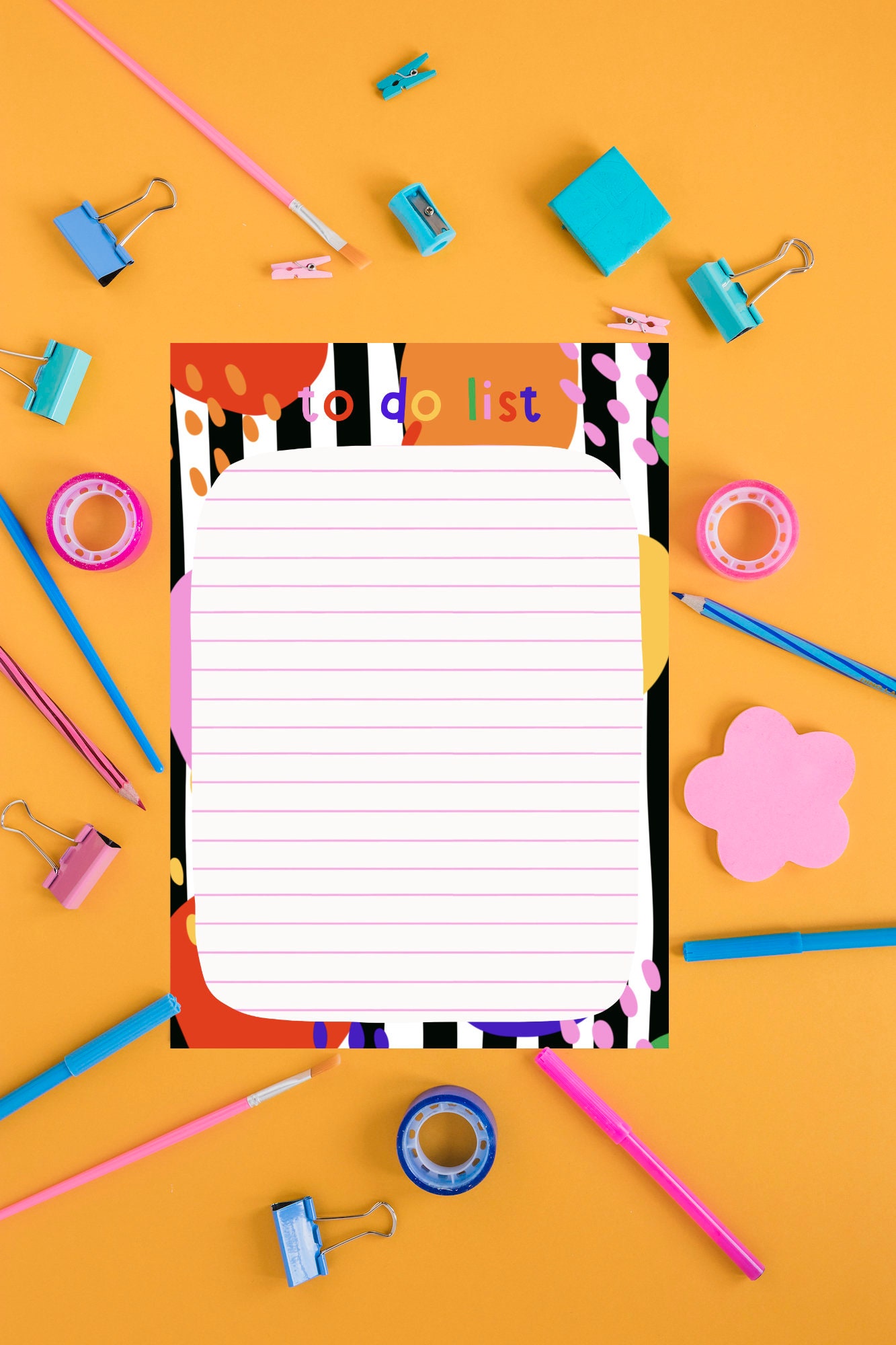 Printable to Do List. Colourful Stationery to Print at Home. Colourful ...