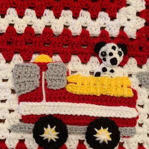 Firefighter and Fire Truck Granny Square Baby Blanket/nursery - Etsy