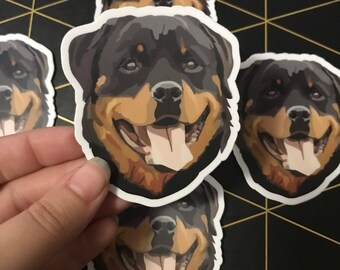 Rottweiler Stickers | Etsy