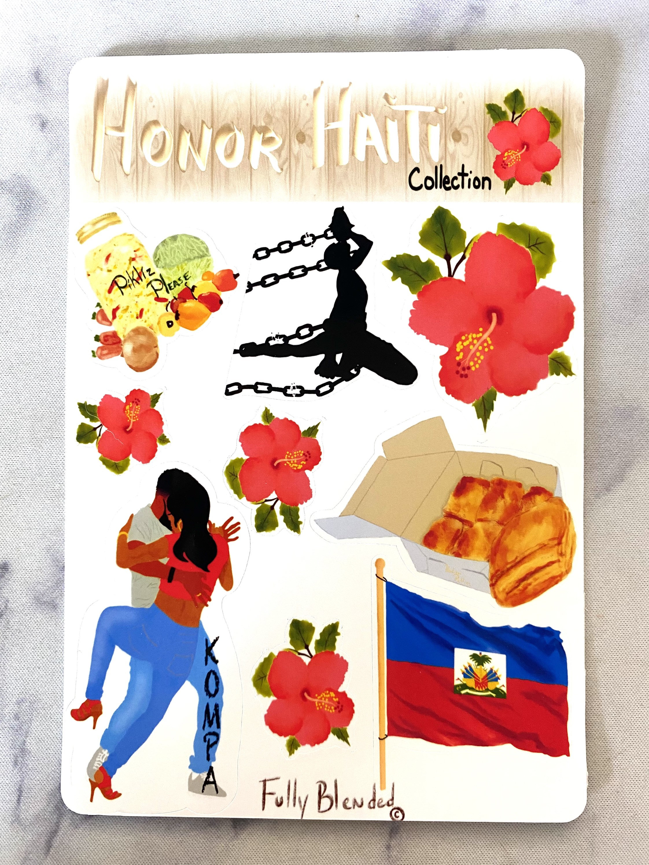 Honor Haiti Sticker Sheet, Bullet Journal Stickers, Planner Stickers ...