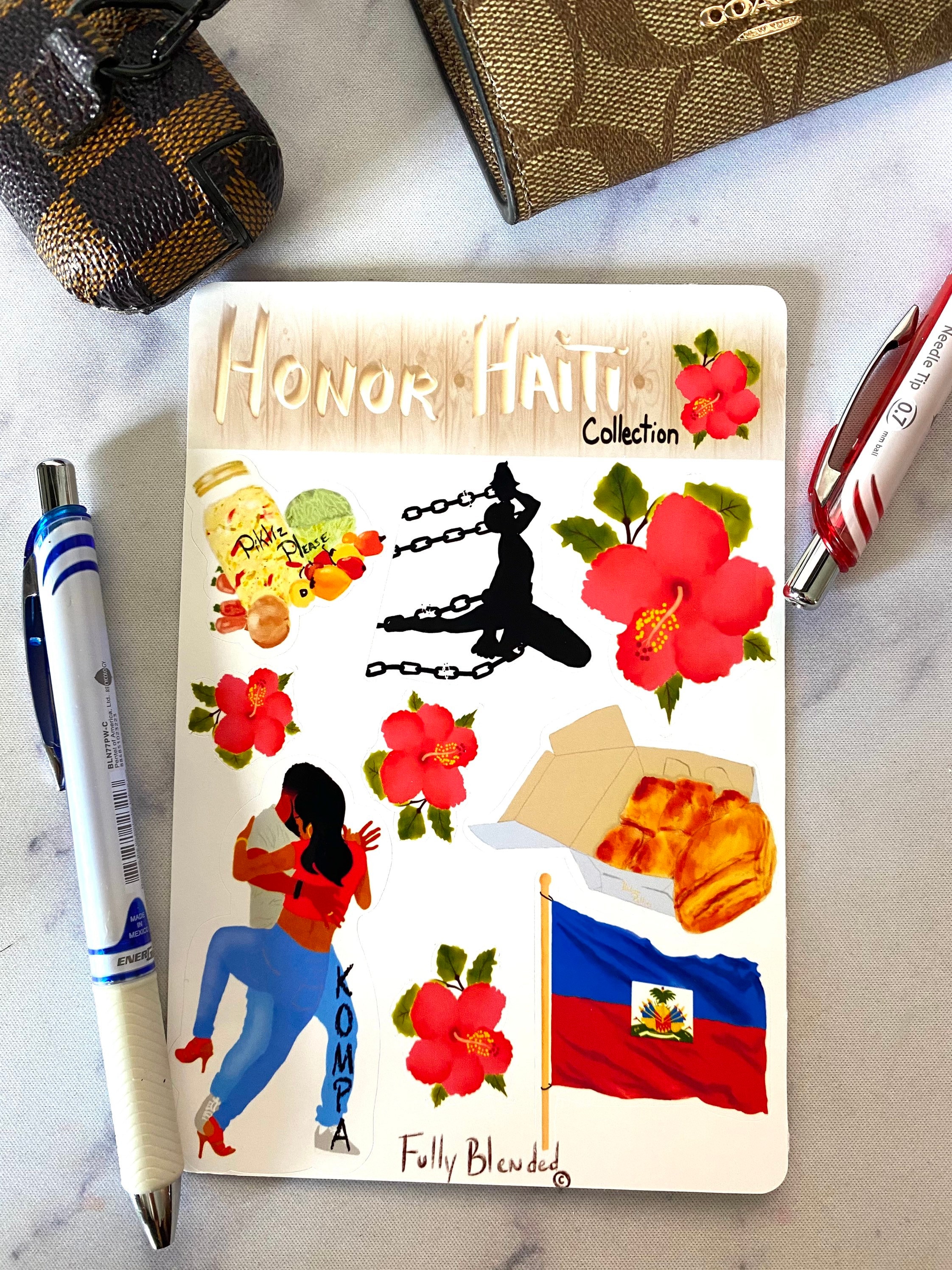 Honor Haiti Sticker Sheet, Bullet Journal Stickers, Planner Stickers ...