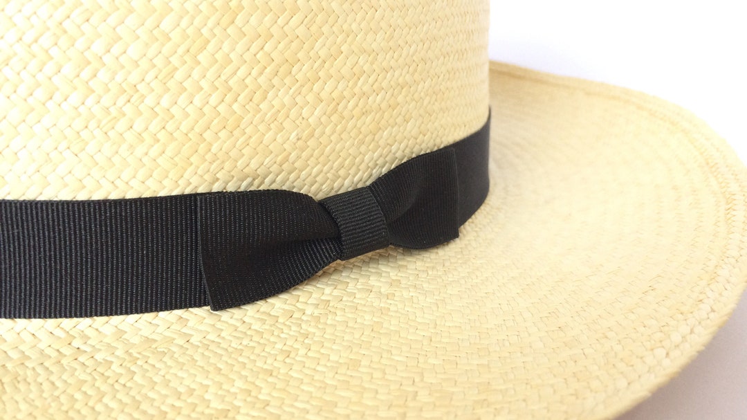 Bow Tie Grosgrain Black Hat Band 7/8 in Wide, Fit All Sizes Easy to ...