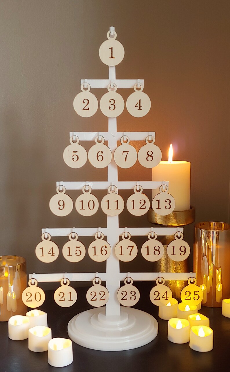 Christmas Tree Advent Calendar SVG File Glowforge and Laser Cutting - Etsy