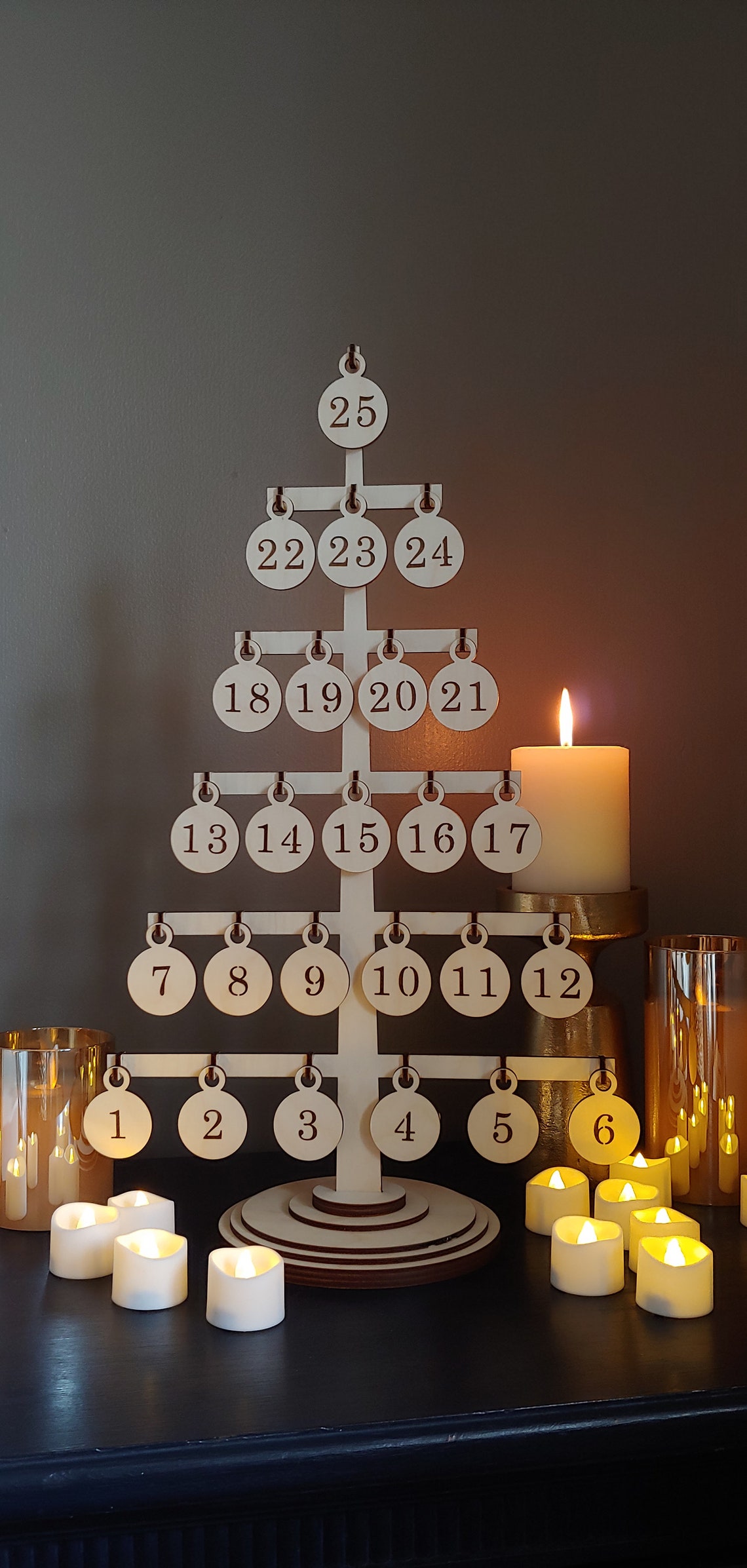 Christmas Tree Advent Calendar - SVG File - Glowforge and Laser Cutting ...
