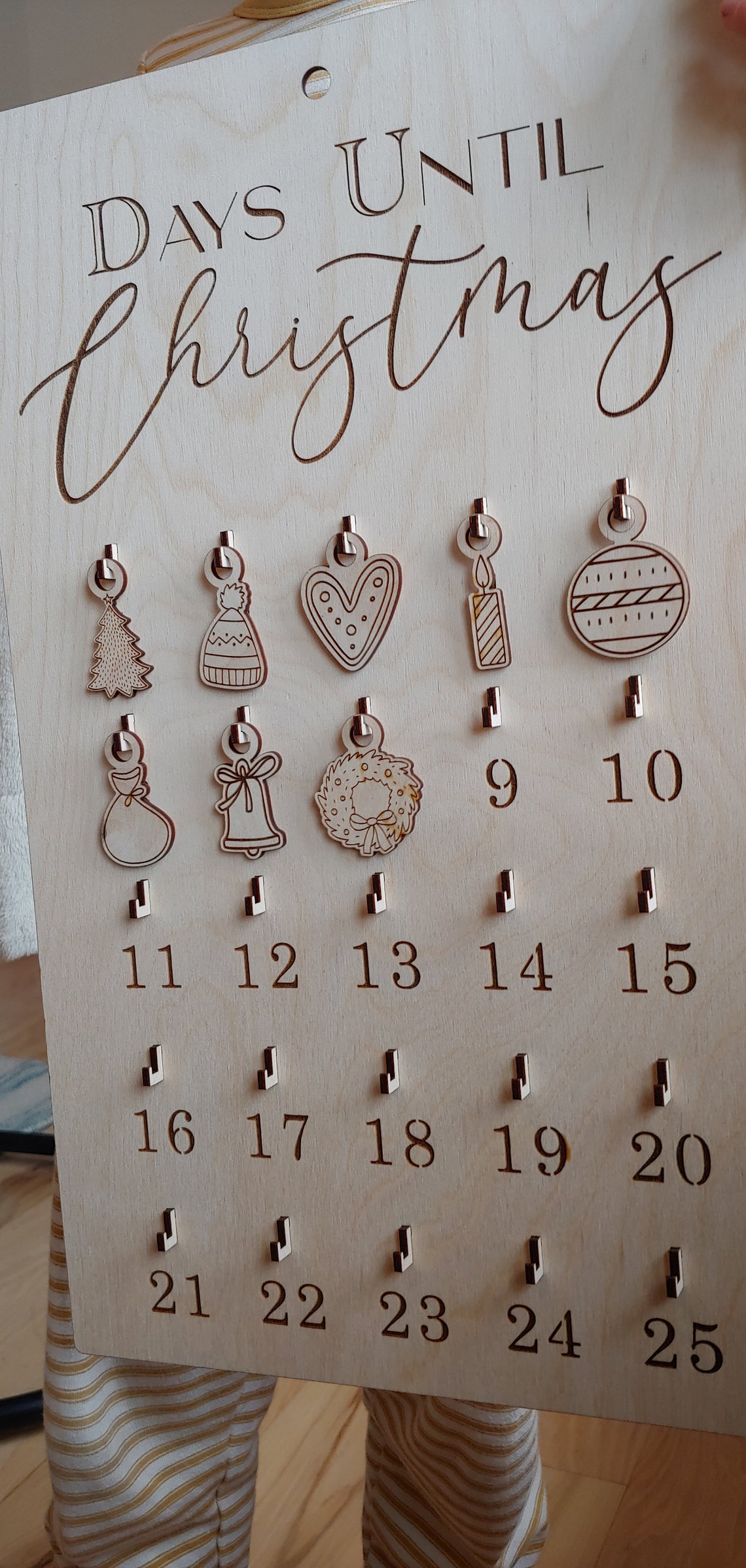 Days Until Christmas Countdown Calendar - SVG File - Glowforge and ...