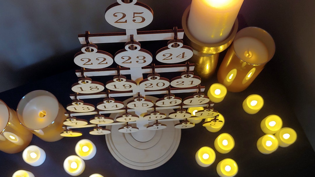 Christmas Tree Advent Calendar - SVG File - Glowforge and Laser Cutting ...