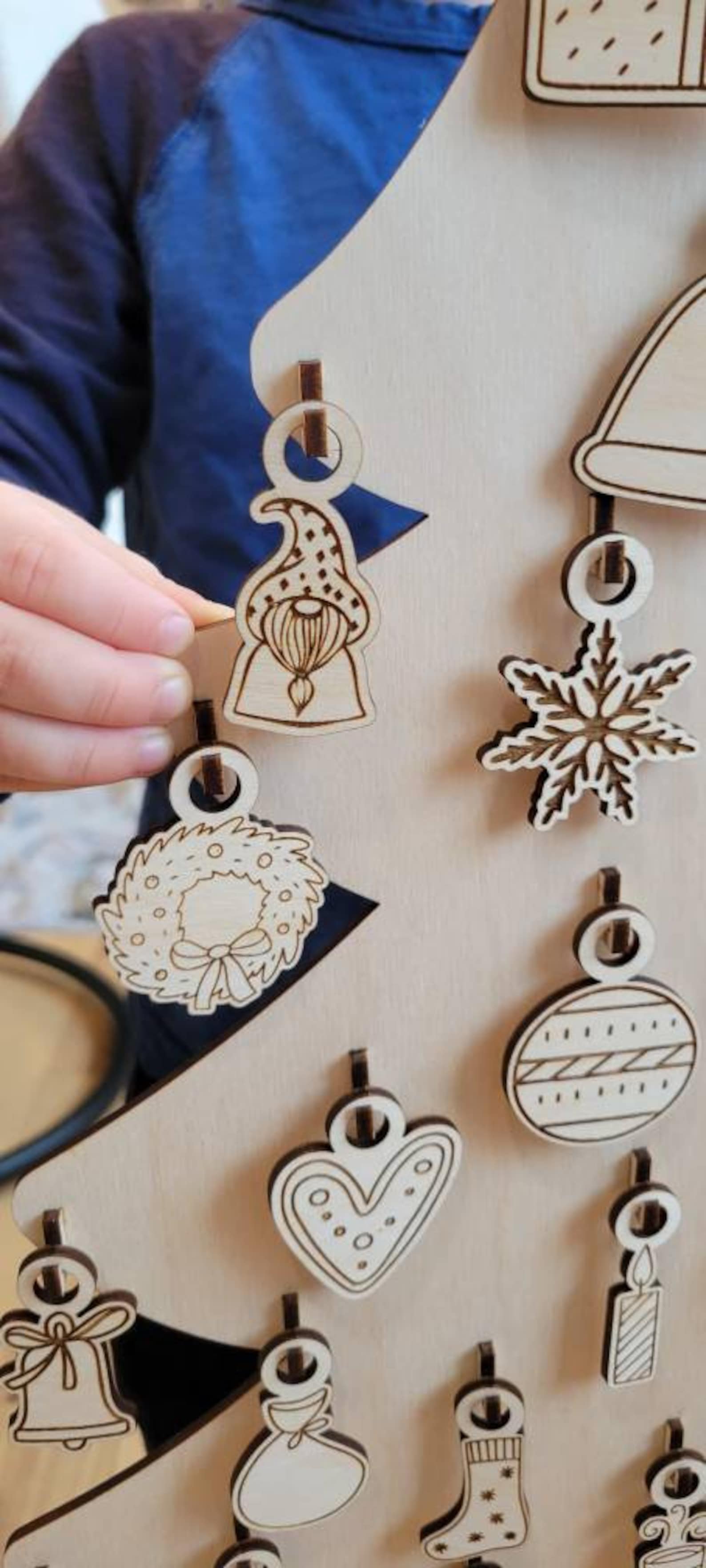 Christmas Tree Advent Calendar - Wall Hanging - SVG File - Glowforge and Laser Cutting - Etsy