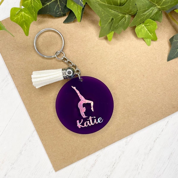 Gymnastics Keychain - Etsy