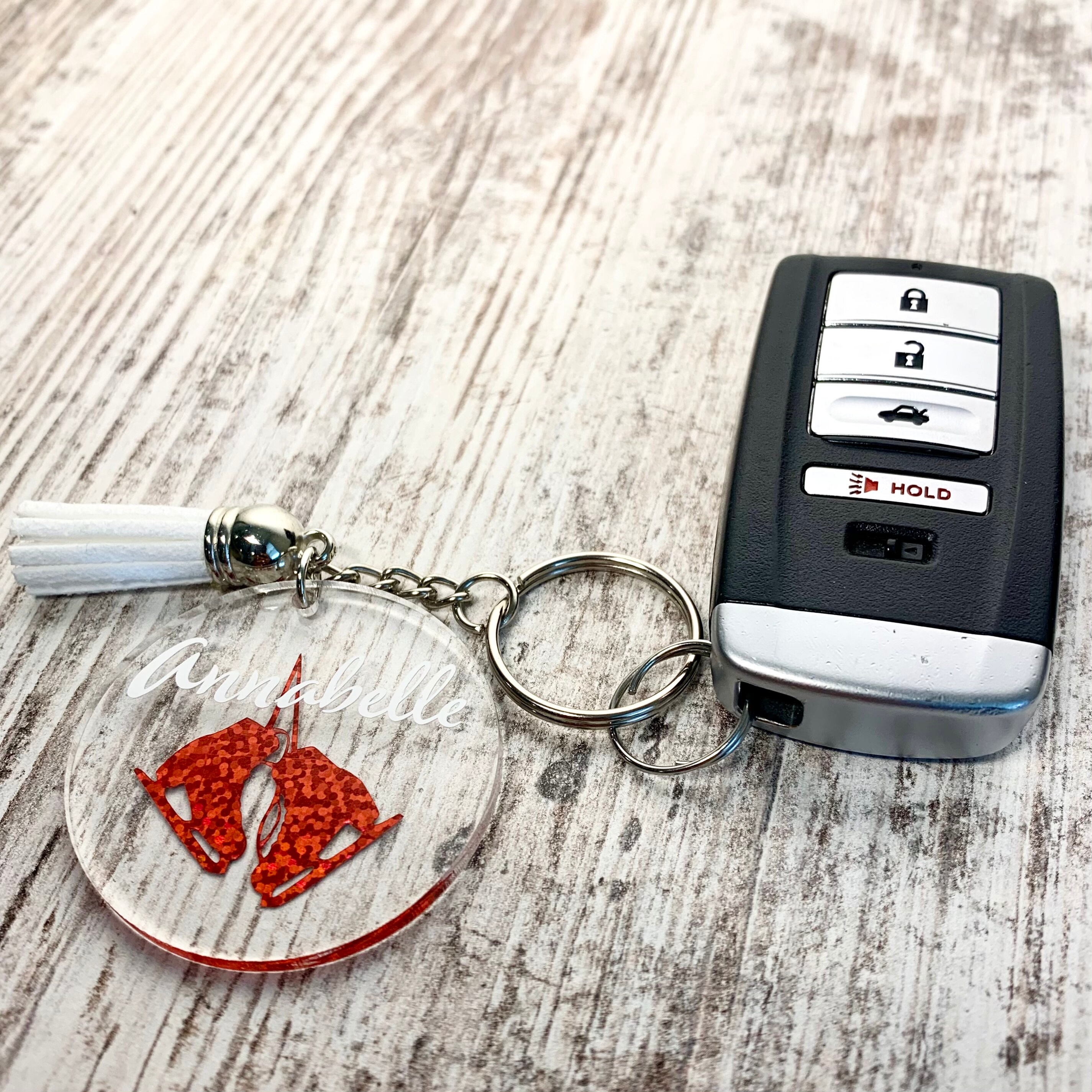 Personalized Ice Skating Keychain Customized Keychain - Etsy UK