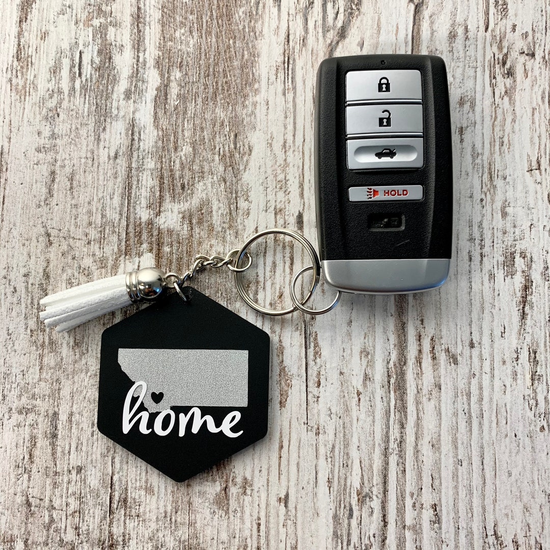 Personalized Montana State Keychain Customized Keychain, Vinyl, Acrylic ...