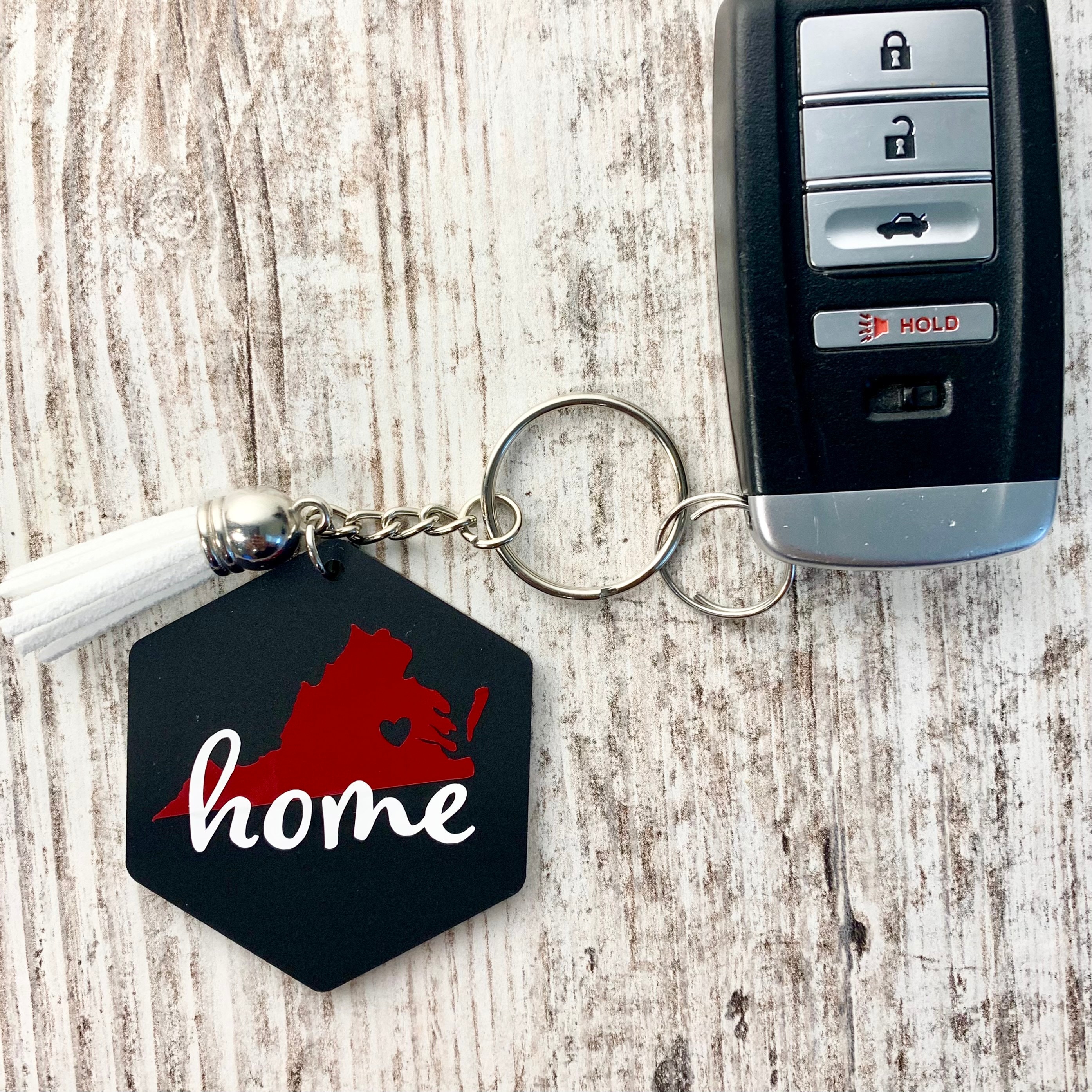 Personalized Virginia State Keychain Customized Keychain, Vinyl ...