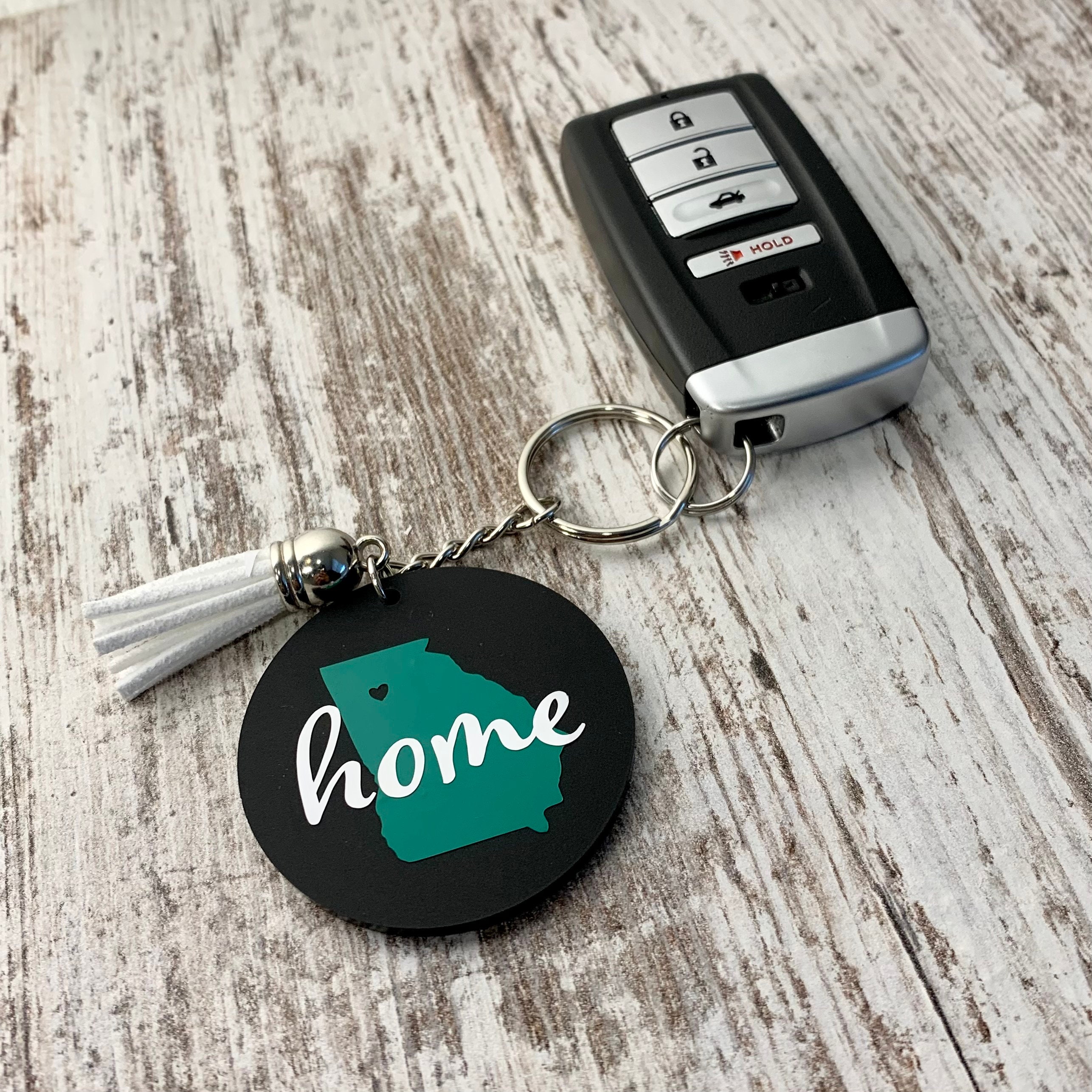 Personalized Georgia state keychain customized keychain | Etsy