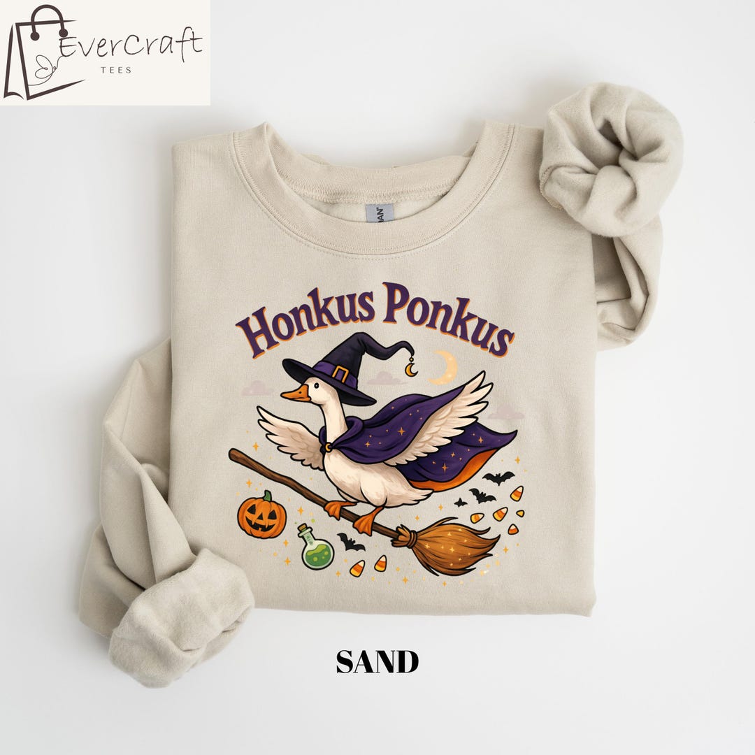 Honkus Ponkus Halloween Sweatshirt, Silly Goose Hocus Pocus Shirt ...