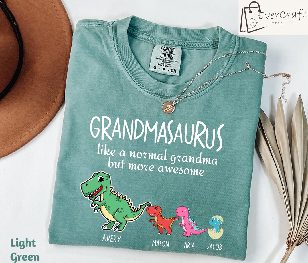 Comfort Colors® Custom Grandmasaurus Shirt, Mother's Day Shirt, Funny ...