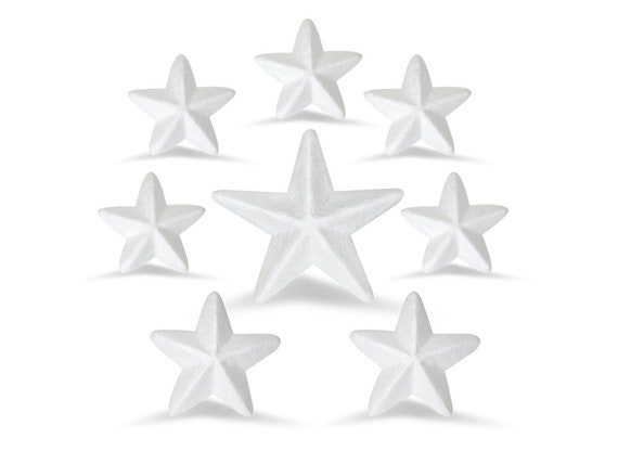 Assorted Stars Polyfoam DIY Project White 8-piece - Etsy