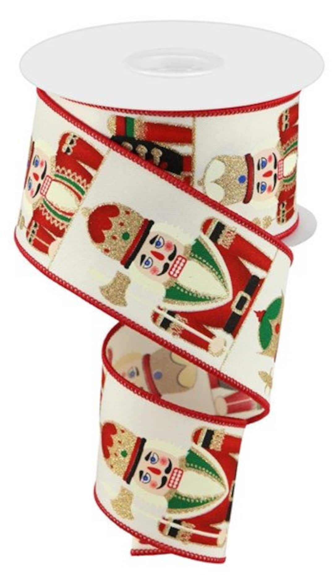 2.5x10yd Nutcracker Ribbon: Ivory - Etsy