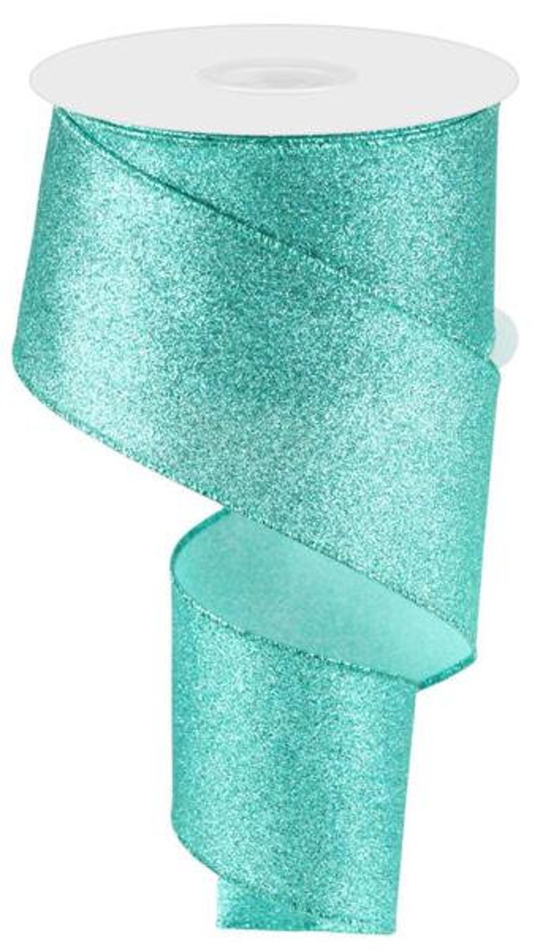 Shimmer Glitter Wire Edge Ribbon: Ice Blue, 2.5 Wide X 10 Yard Spool ...