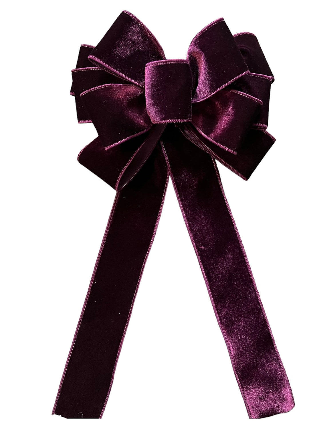 Elegant Purple Velvet Bow for Wreath, Lantern, Swag, Garland, Staircase ...